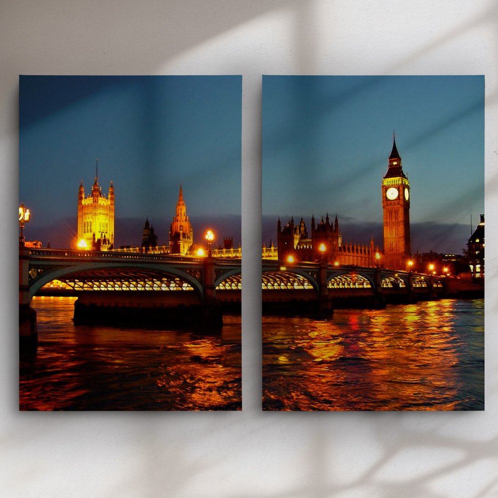 Quadro Decorativo Big Ben Londres Kit 2 Quadros - ArtBeni Quadros