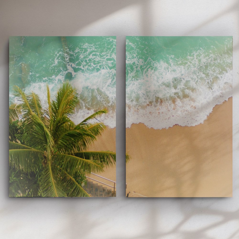 Quadro Decorativo Coqueiro Kit 2 Quadros - ArtBeni Quadros