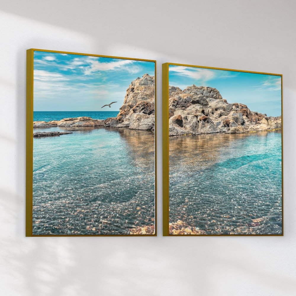 Quadro Decorativo Rochas Kit 2 Quadros - ArtBeni Quadros